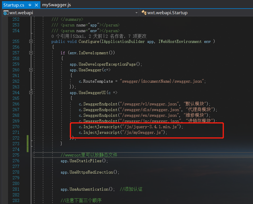 .NET Core Webapi Remember token using Swagger UI - Programmer Sought