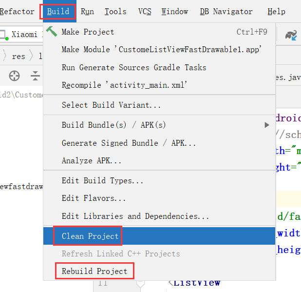 ception: Error loading build artifacts from: 路经\项目名\app\build\outputs\apk\debug\output-metadata ...
