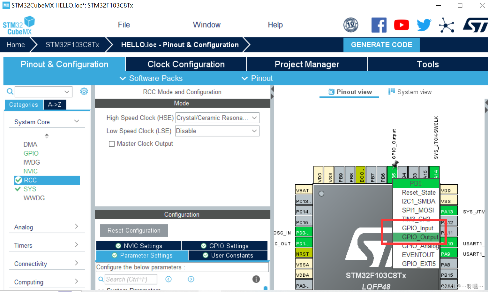 【嵌入式07.1】STM32F103C8T6开发板+CubeMX采用定时器实现周期性串口输出和LED闪烁_c8t6有tim5吗-CSDN博客