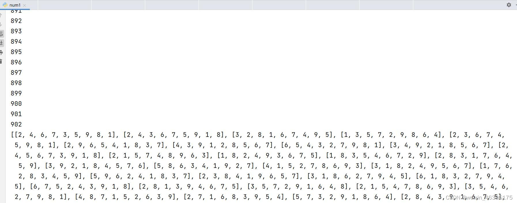 Python题目：1 9不重复的填入九宫格（第一列是百位，第二列是十位，第三列是各位），使第一排的三个数组成的百位数加上第二排三个数组成的百位