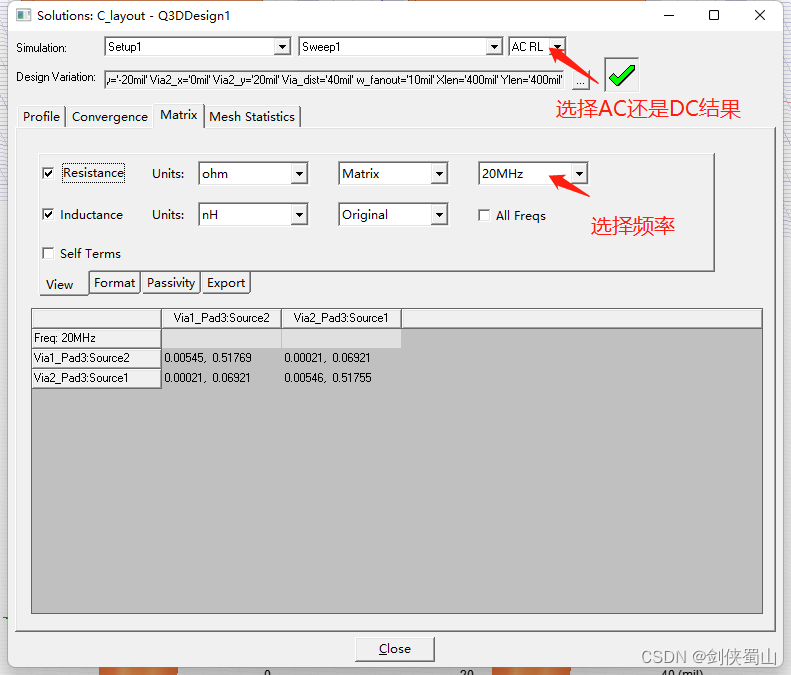 【PDN仿真笔记4-电容布局仿真及结果分析】_q3d reduce matrix-CSDN博客