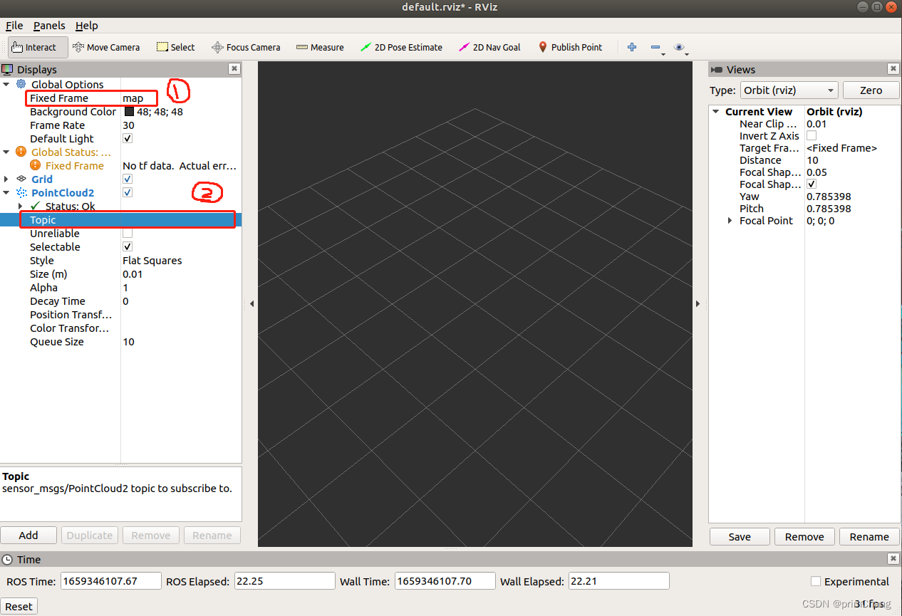 ROS使用禾赛PandarXT-16雷达在RVIZ中进行仿真-CSDN博客