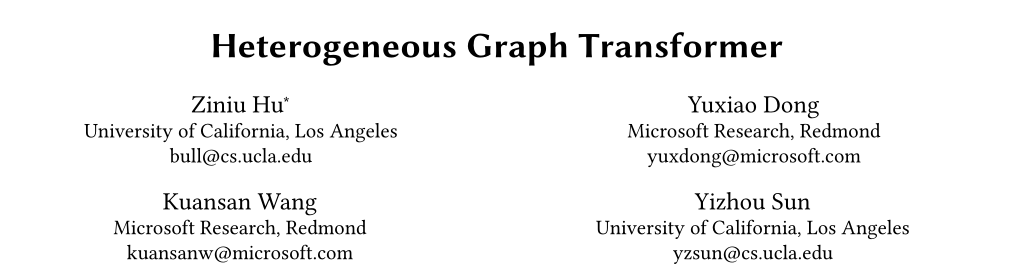 Heterogeneous Graph Transformer(中文翻译助理解)-CSDN博客