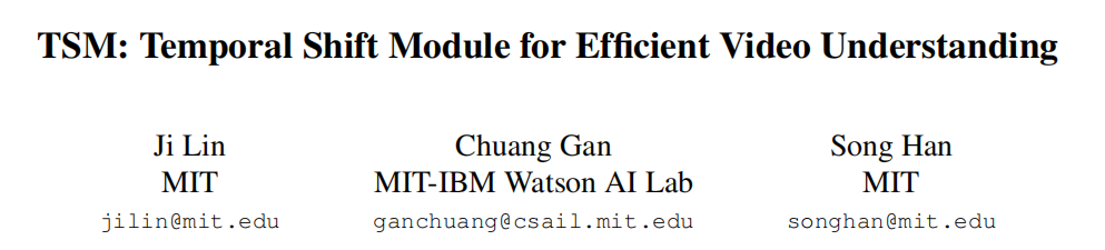 精读《TSM: Temporal Shift Module for Efficient Video Understanding》论文_temporally-adaptive models ...