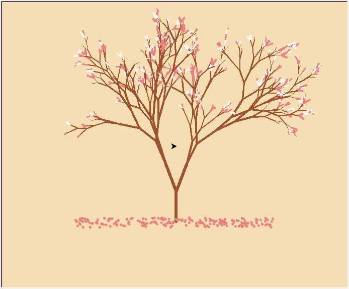 Python 画樱花（动态画飘落效果暗色效）python代码画樱花 Csdn博客 