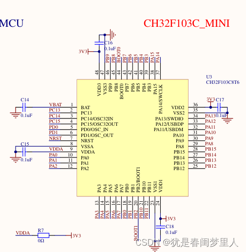沁恒CH32F103C8T6单片机之点亮LED_wch32f103c8t6-CSDN博客