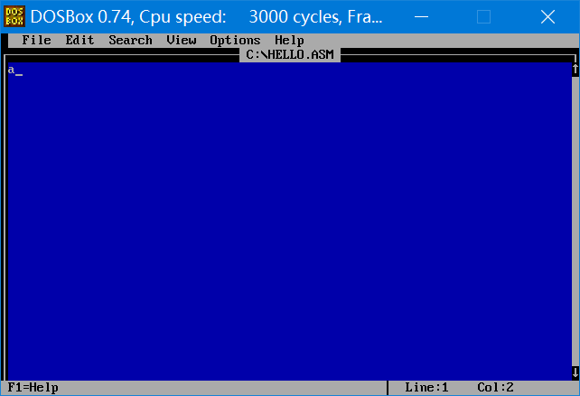 汇编语言之DOSBox的安装和使用_dosbox edit命令-CSDN博客
