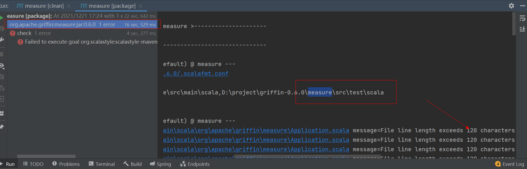 scala打包异常Failed to execute goal org.scalastyle:scalastyle-maven-plugin:1.0.0:check (default)-CSDN博客
