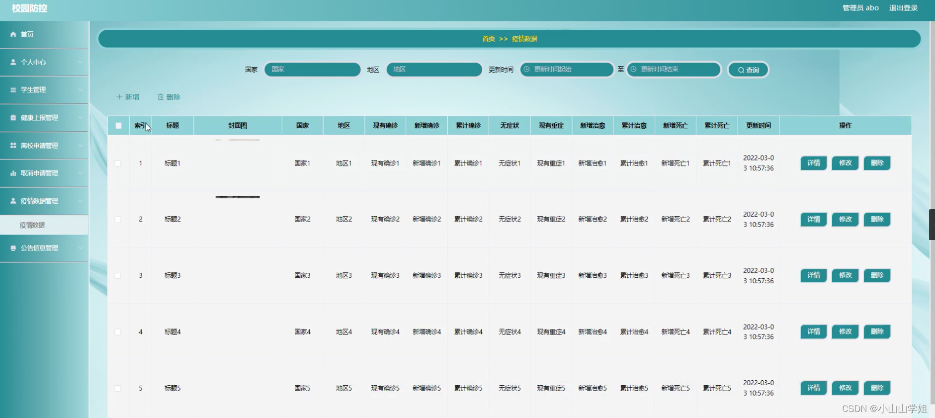 Springboot毕设项目校园防控v8h39(javavuemybatismavenmysql) Csdn博客