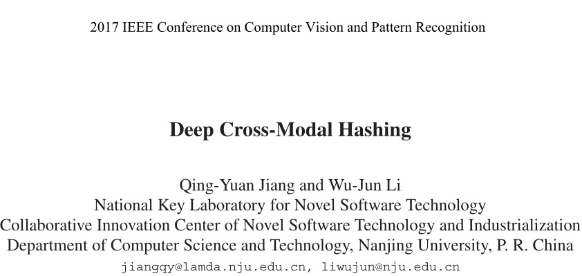 Deep Cross-Modal Hashing（DCMH）--文献翻译-CSDN博客