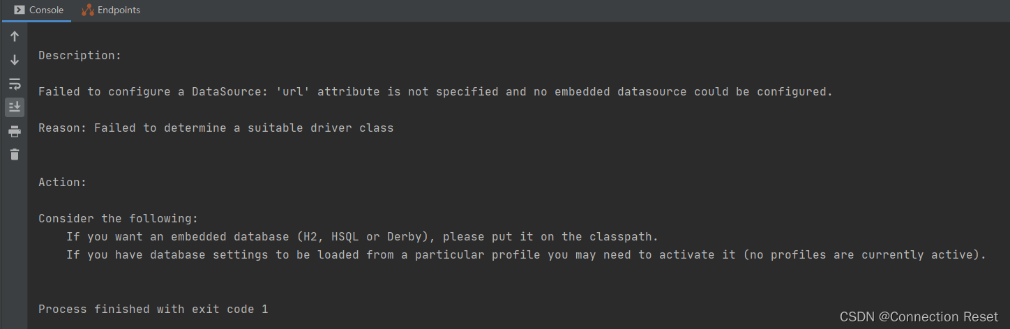 Failed To Determine A Suitable Driver Class Csdn博客