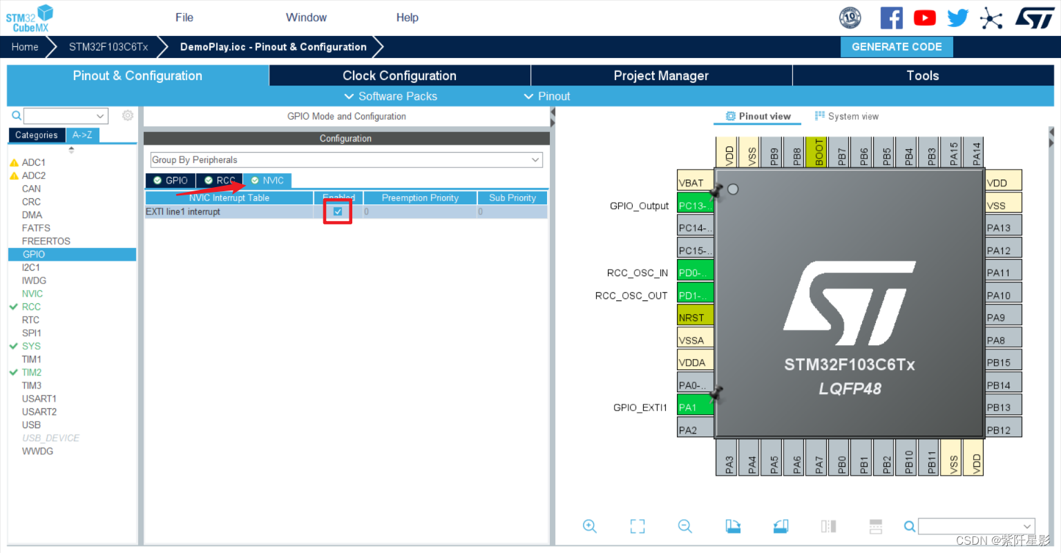 【STM32CubeMX】F103&外部中断_stm32f103 hal 外部中断-CSDN博客