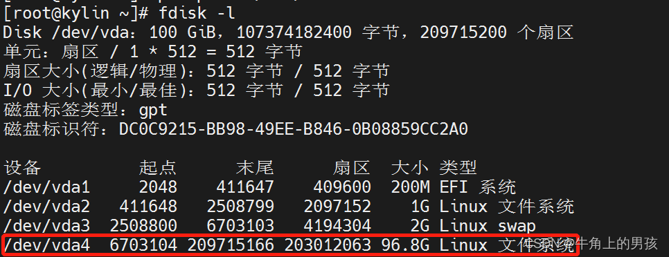 Kylin ext3/4 xfs手动扩容根分区_kylin-server-v10.gfb-release-2204-build03.arm64 ...