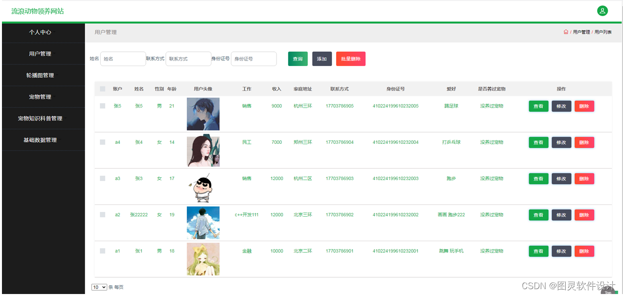基于ssm的宠物领养系统 Csdn博客