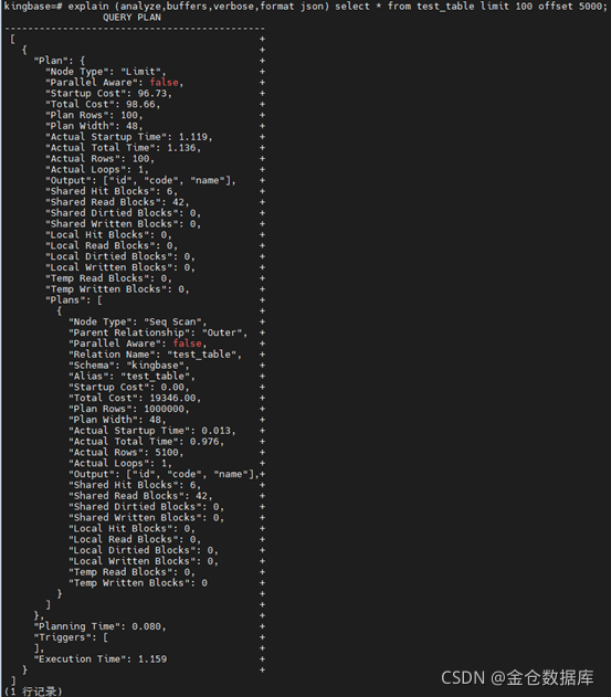 Kingbasees查询计划剖析buffers Shared Hit Csdn博客