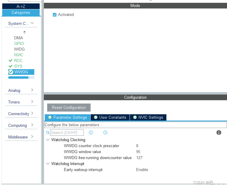 Stm32看门狗实验（独立看门狗和窗口看门狗）stm32独立看门狗实现一个按键控制喂狗延时一个提前喂狗 Csdn博客