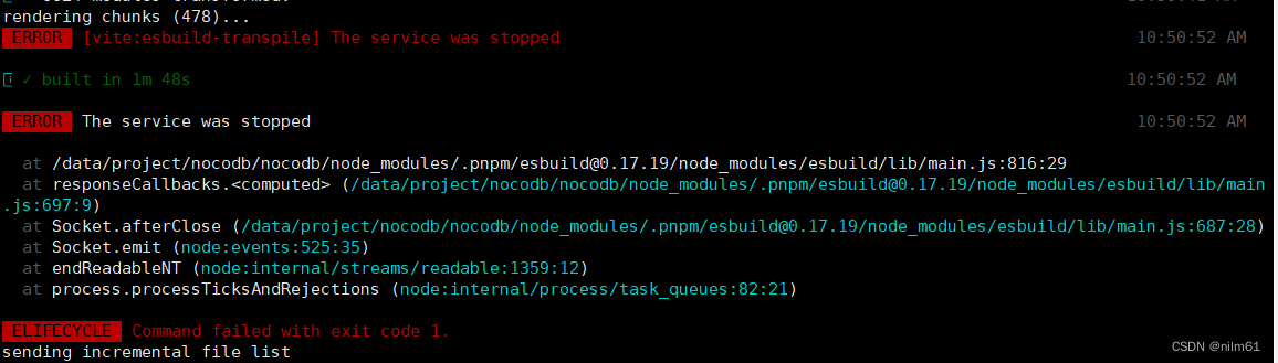 Viteesbuild Transpile The Service Was Stoppedthe Service Was Stopped Write Epipe Csdn博客 