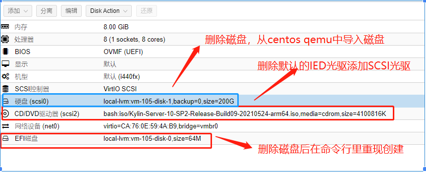 centos &promxox 使用qemu-system-aarch64 安装麒麟V10 ARM版本_use the ^ and v ...