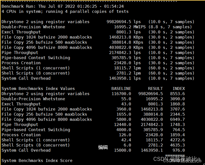 Unixbench安装使用-CSDN博客