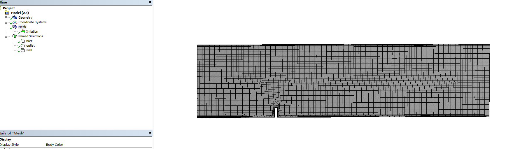 【有限元】最简单fluent流体分析实例-2D模型中带障碍物计算流体流速与压力分布_无重力, 湍流 fluent-CSDN博客