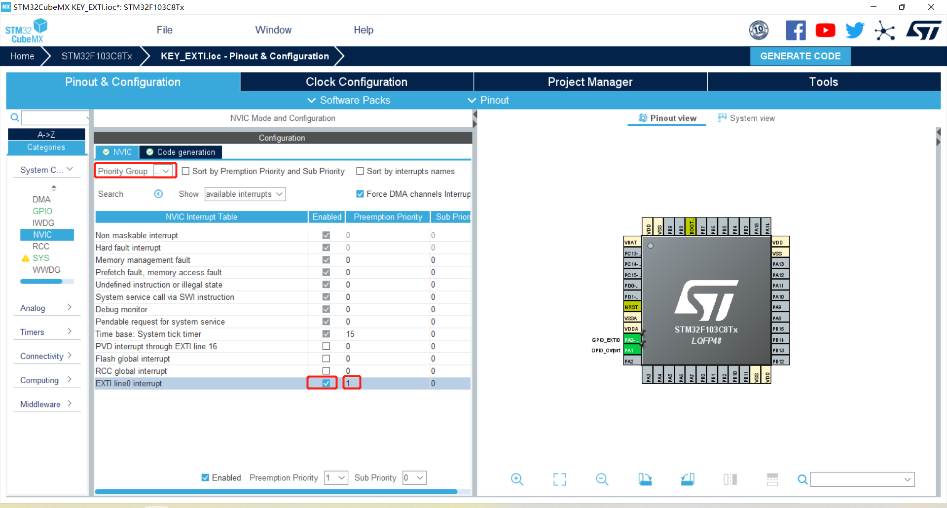 HAL库设置STM32中断_stm32 hal 中断-CSDN博客