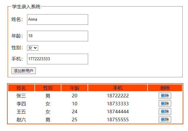Vue常用指令实现一个学生录入系统学生登入系统vue实例 Csdn博客