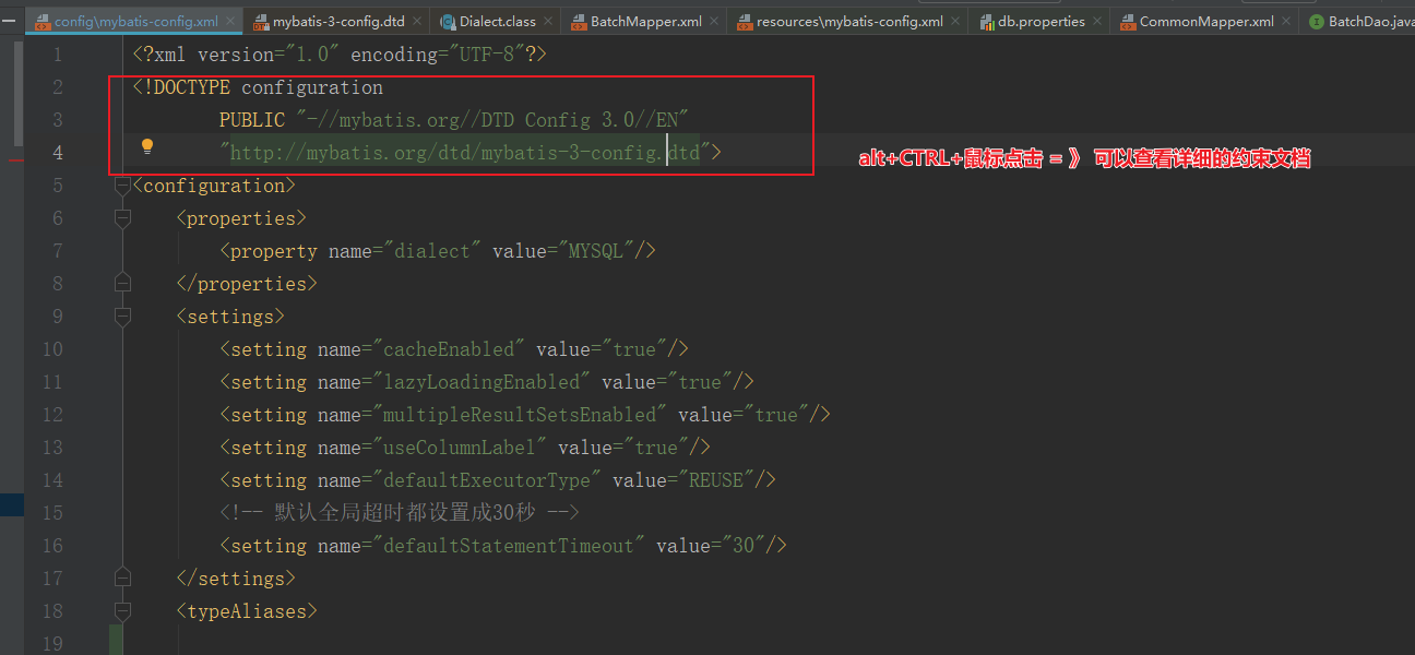 the content of element type “typeAliases（或者别的标签名）“ must match(“typeAlias*“,“package.*“(或者别的标签 ...