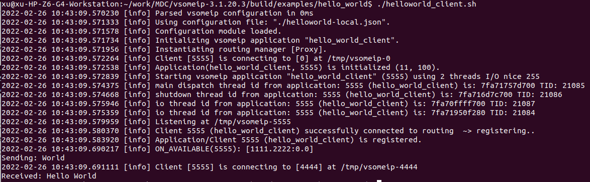 Vsomeip Lesson 1: Vsomeip installation and Demo demonstration - Programmer Sought