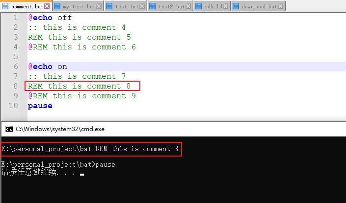 一篇文章彻底搞清楚Windows系统批处理脚本.bat文件的注释_bat文件注释-CSDN博客