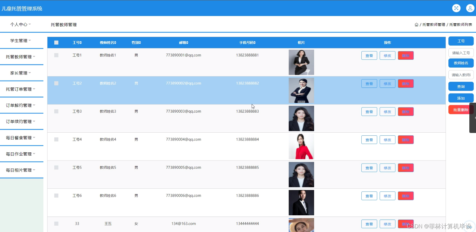 儿童托管管理系统 Jsp Java Springmvc Mysql Mybatis Csdn博客