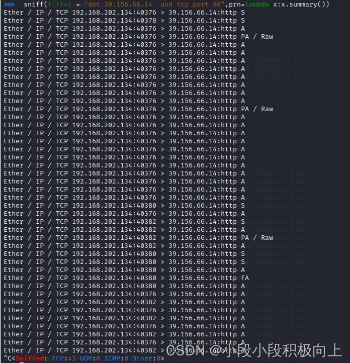 网络嗅探与欺骗 函数sniff（）、arp的原理、arp欺骗、aarp欺骗的中间人攻击sniff函数 Csdn博客 