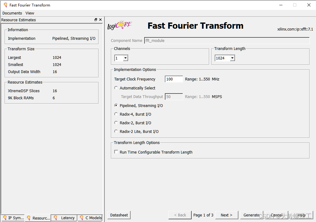 基于fpga和ise的fast Fourier Transform 71核建立过程ise71 Csdn博客