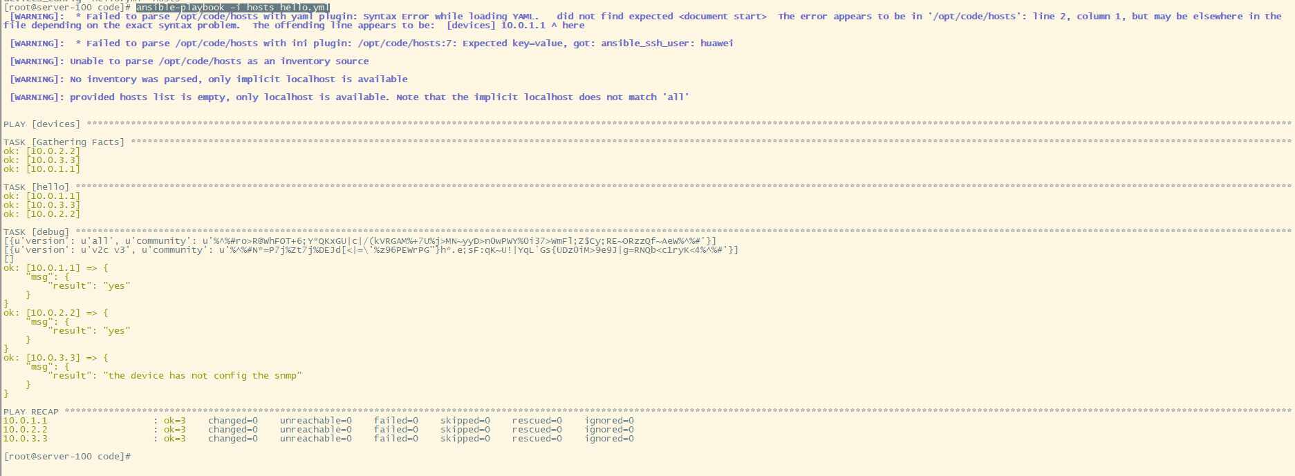 ansible使用之——网络设备自动巡检_ansible snmp-CSDN博客