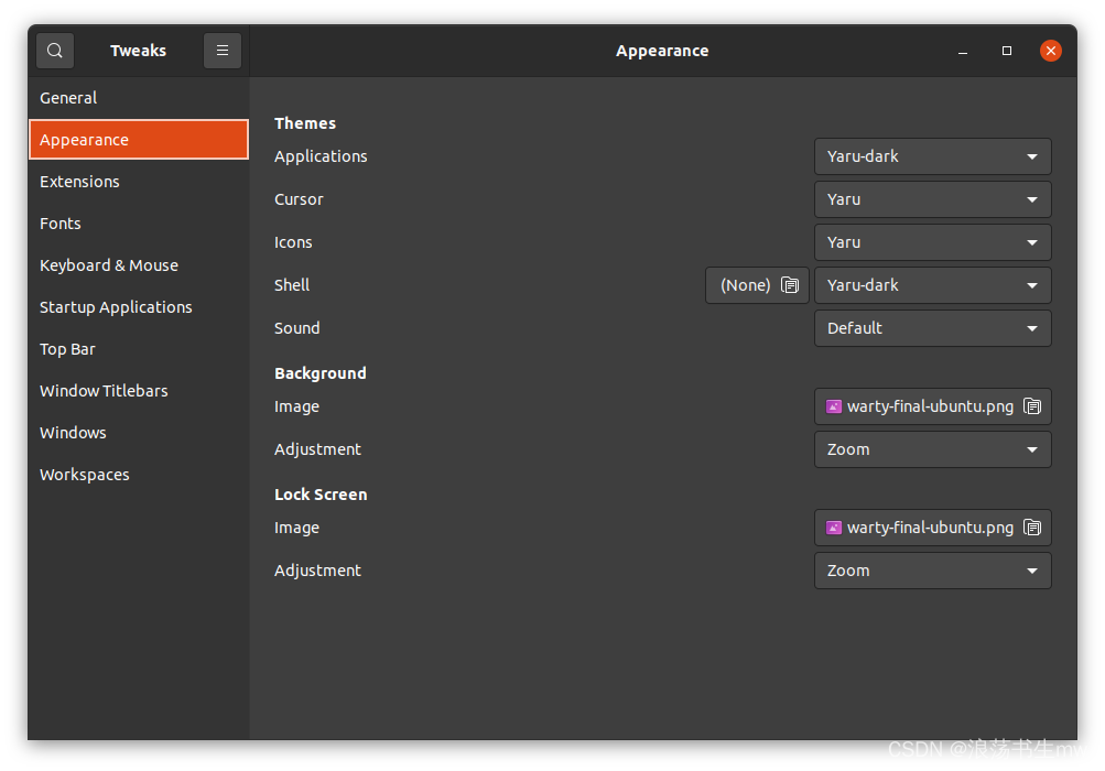 ubuntu20.04深色模式完全设置_ubentu如何将背景色改成黑色-CSDN博客
