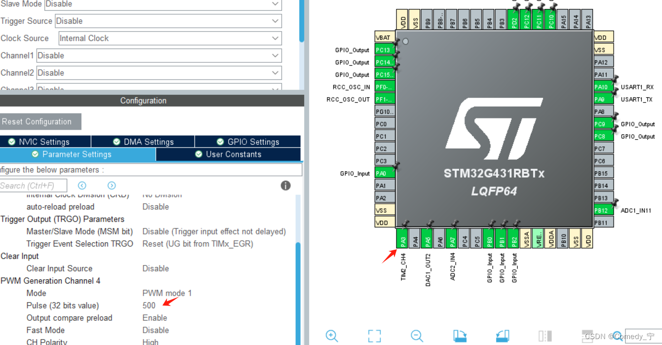 蓝桥杯STM32 G431 hal库开发速成——按键+PWM综合案例——按键控制PWM驱动舵机_pwm控制舵机-CSDN博客