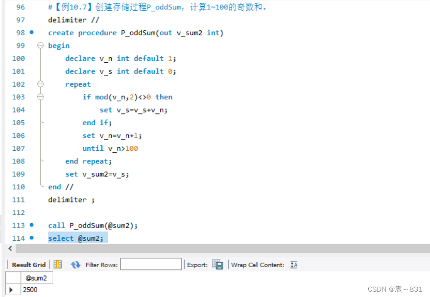 Mysql存储过程和存储函数创建一个存储函数 计算20～50的整数和并调用该存储函数 Csdn博客 0189