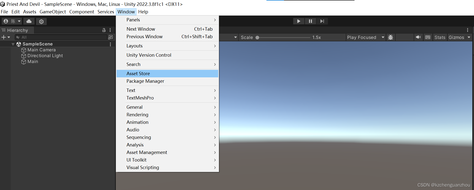 3D游戏建模与设计5:基于Unity平台编写游戏:牧师与魔鬼(Priest And Devil)动作分离版本-CSDN博客