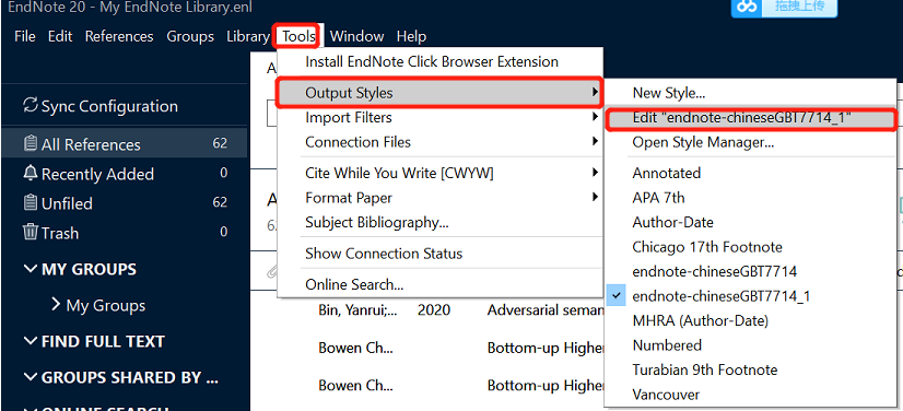【EndNote 20】引用文献排序方法_endnote文献顺序编号-CSDN博客