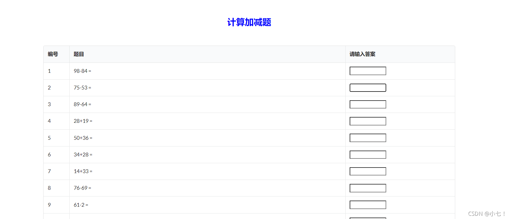 采用java编写一个软件,100以内的口算题,加减运算,运算结果位于 0100 区间内,要求自动生成题库,实现自动判分,自动生成成绩,并且有图形化cui界面java编写主100以内的整数加