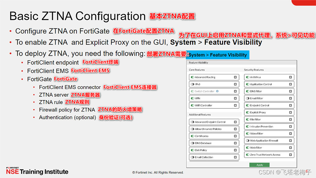 教程篇(7.0) 06. 零信任网络访问ZTNA FortiClient EMS Fortinet 网络安全专家 NSE 5_飞塔 8010 ...