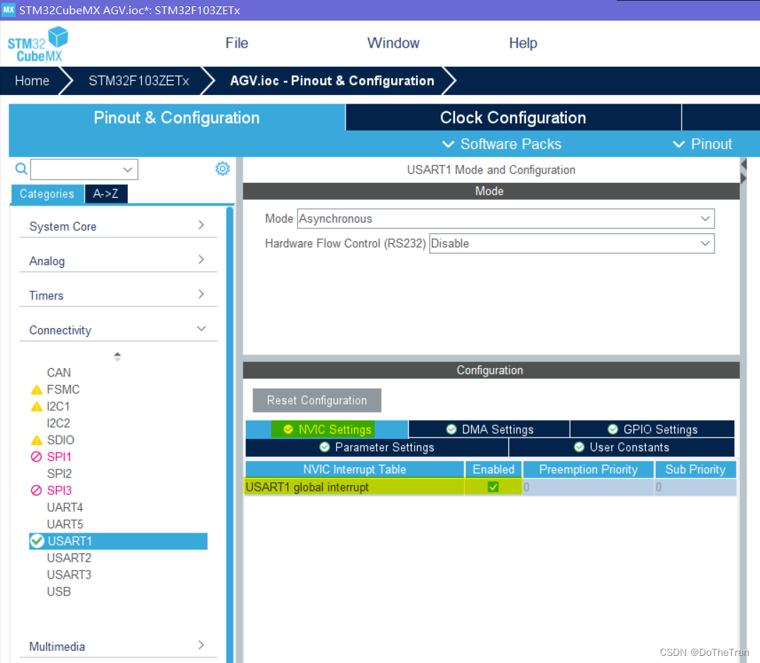 Stm32CubeMX学习笔记 -- GPIO、定时器中断、PWM、ADC、串口_DoTheTran的博客-CSDN博客