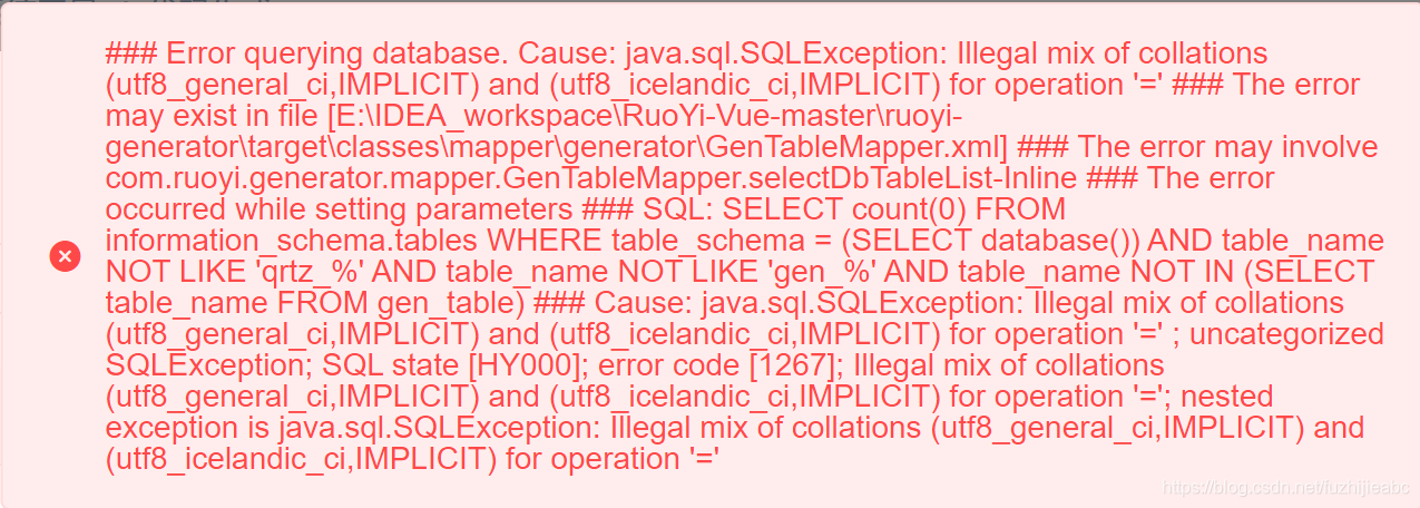 Caused By Java Sql Sqlexception Illegal Mix Of Collations Utf8 General Ci Implicit And Utf8