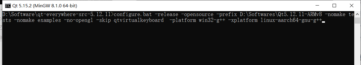 Windows10下 交叉编译aarch64(ARMv8)架构Qt5.12.11库_aarch64 win32编译器-CSDN博客