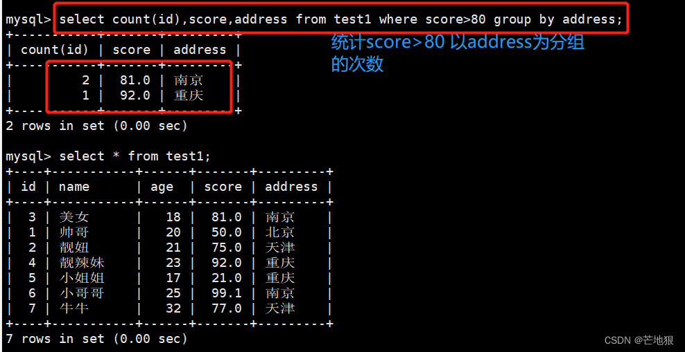 mysql 之进阶查询语句_mysql order by desc_芒地狠的博客-CSDN博客