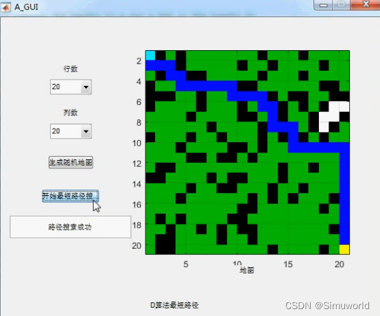 使用matlab分别实现基于a算法和dijkstra算法的栅格地图障碍物规避和路线规划带gui界面仿真录像dijkstra算法栅格地图环境的matlab代码 Csdn博客