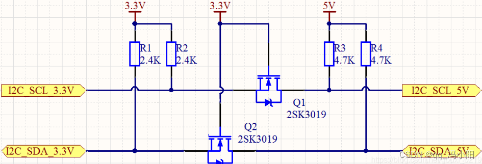 I2C总线3.3V与5V双向电平转换电路_3.3v和5v双向电平转换电路-CSDN博客
