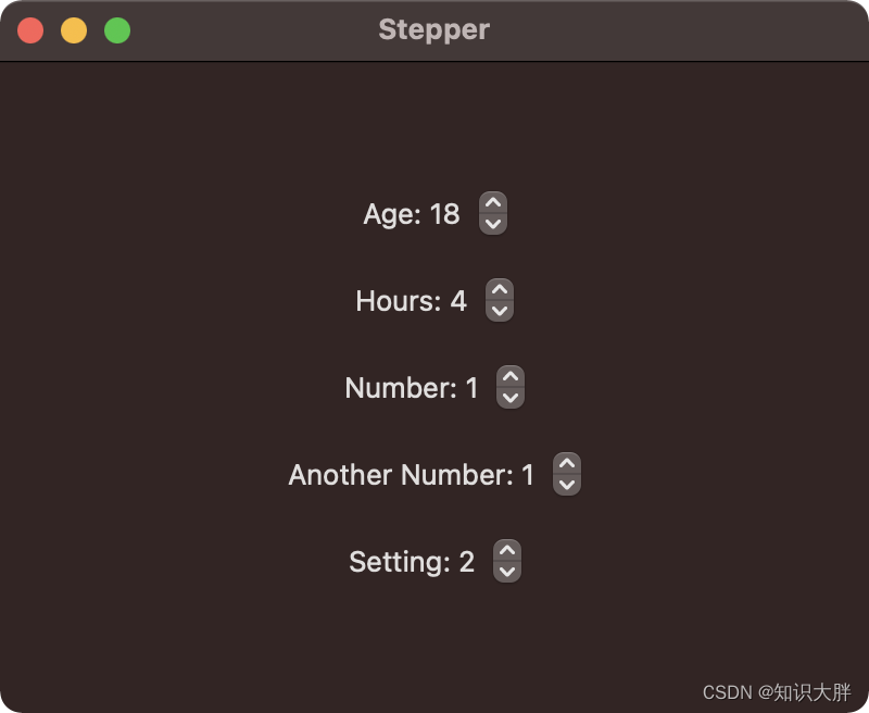 Macos Swiftui 教程之 08 Stepper 步进器控件增加和减少一个值。封闭范围可用于限制适用的步进值。 Swiftui 步进器 Csdn博客