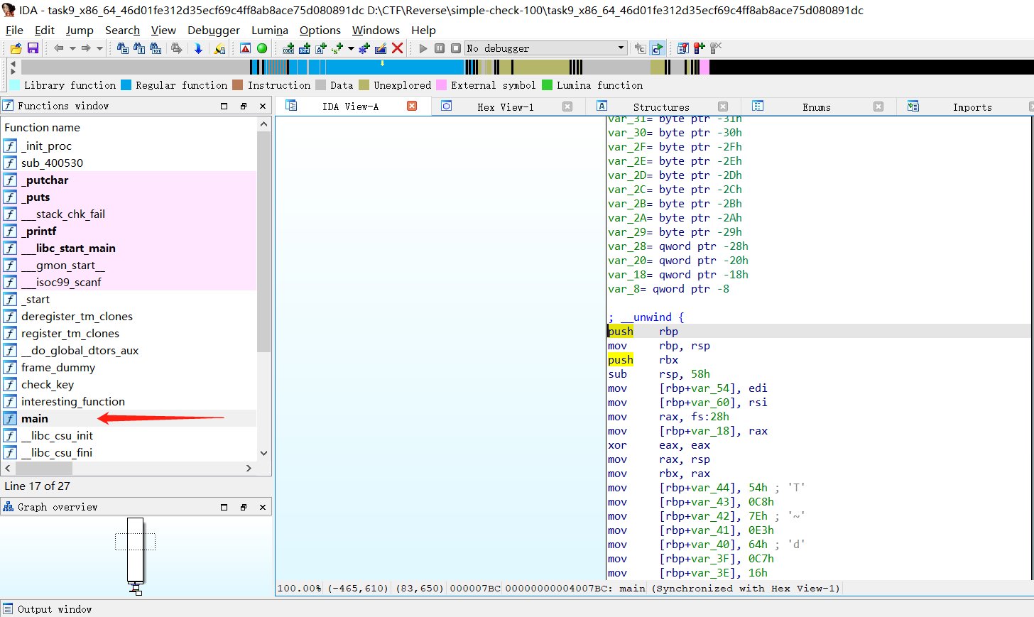 GDB动态调试攻防世界Simple-Check-100-CSDN博客