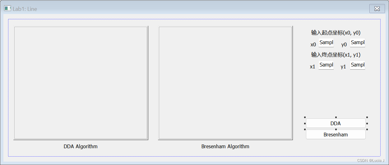 计算机图形学——利用MFC库绘制直线（DDA算法和Bresenham算法）_计算机图形学mfc中点画直线-CSDN博客